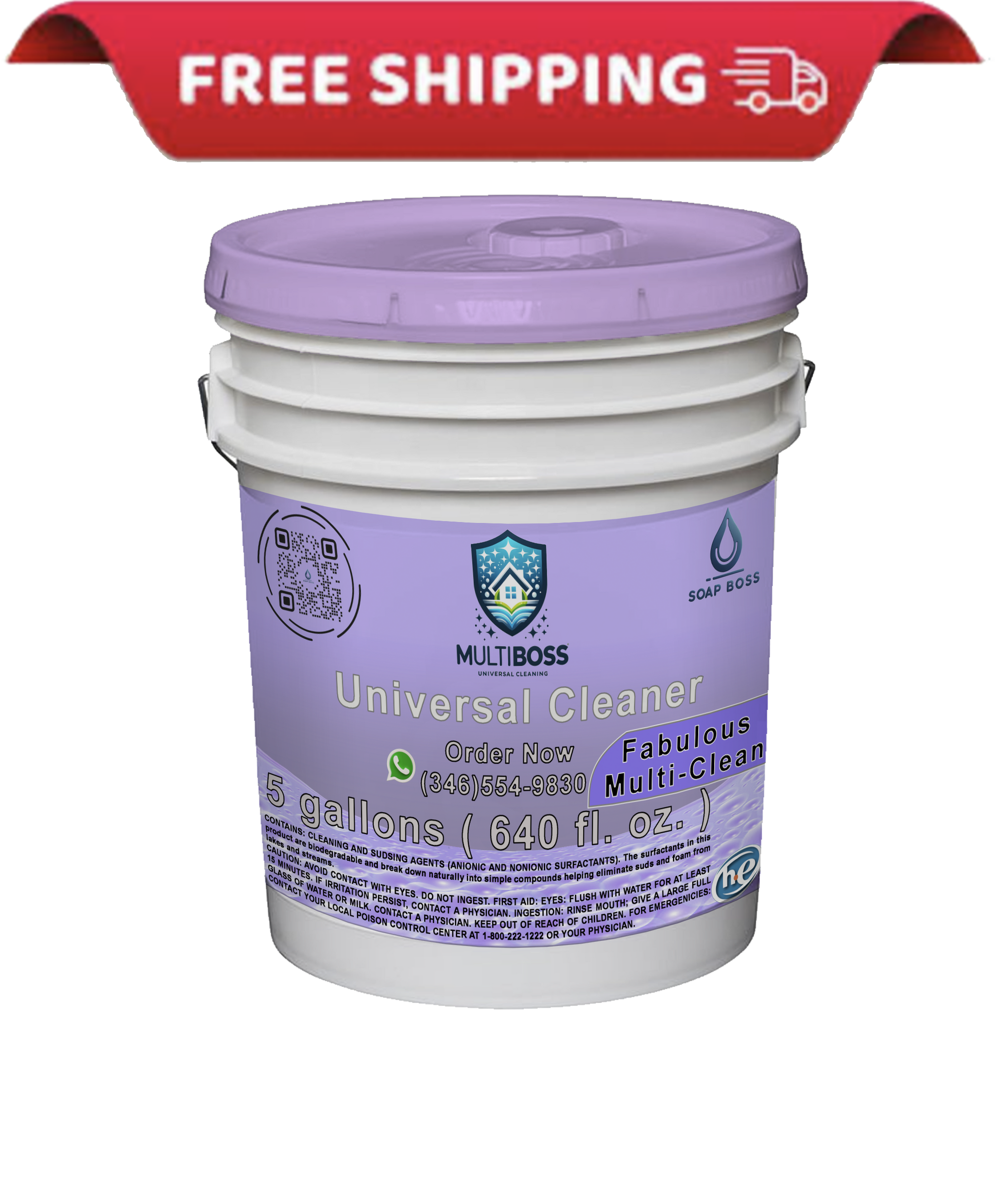 Multi Boss Fabulous 5-Gallon - All-Purpose Cleaning for Heavy Duty Flo ...